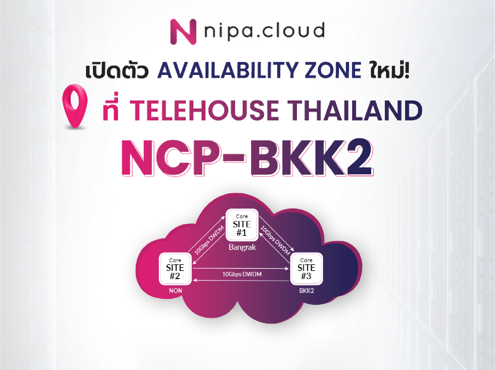 NIPA Cloud เปิดตัว Core Availability Zone แห่งใหม่ใจกลางเมือง